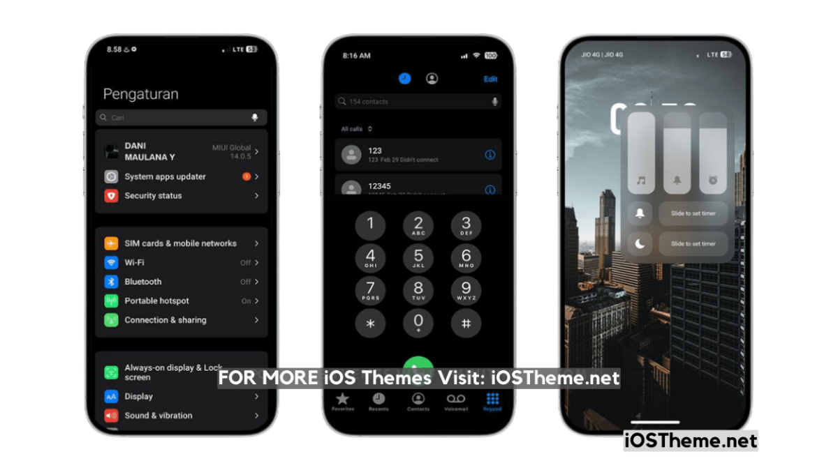 Xiaoip iOS Theme for HyperOS with Dark Mode - iOS Themes